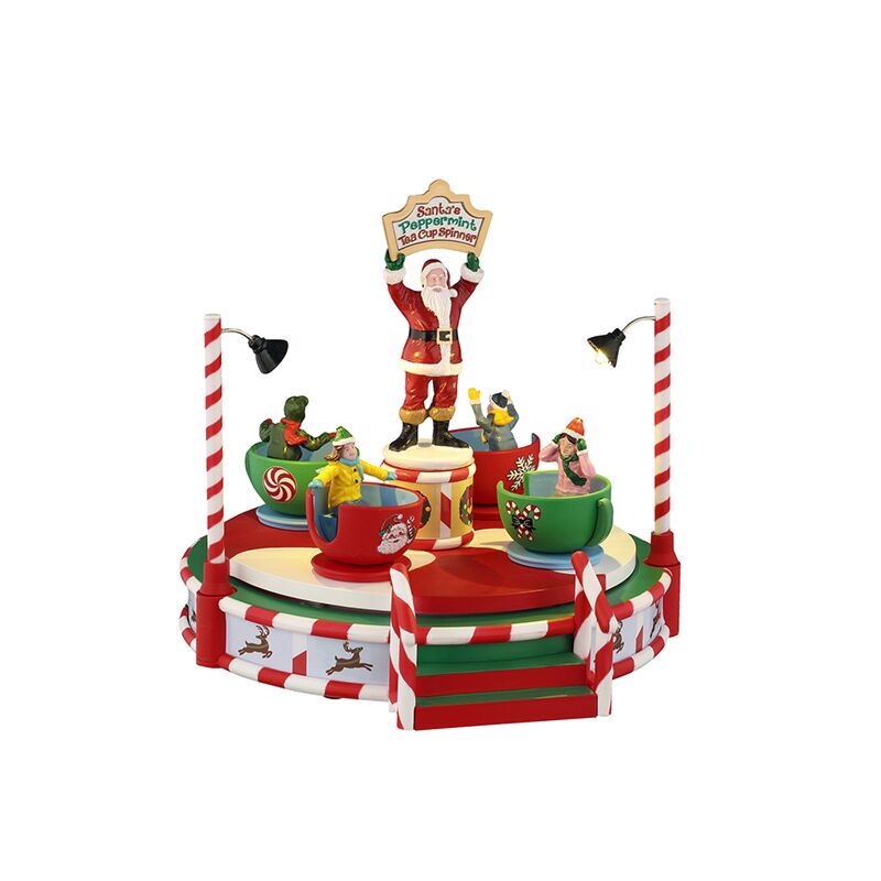 Lemax Santa's Peppermint Teacup Spinner, B/O (4.5V)